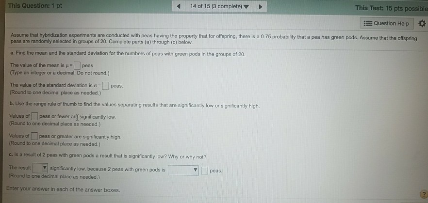 Solved This Question: 1 pt 14 of 15 (3 complete) This | Chegg.com