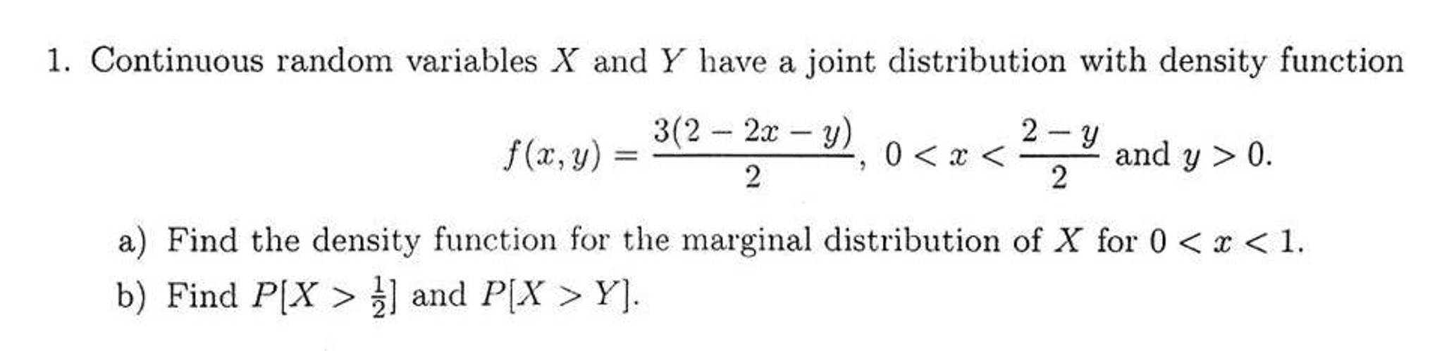Solved Continuous random variables X and Y have a joint | Chegg.com
