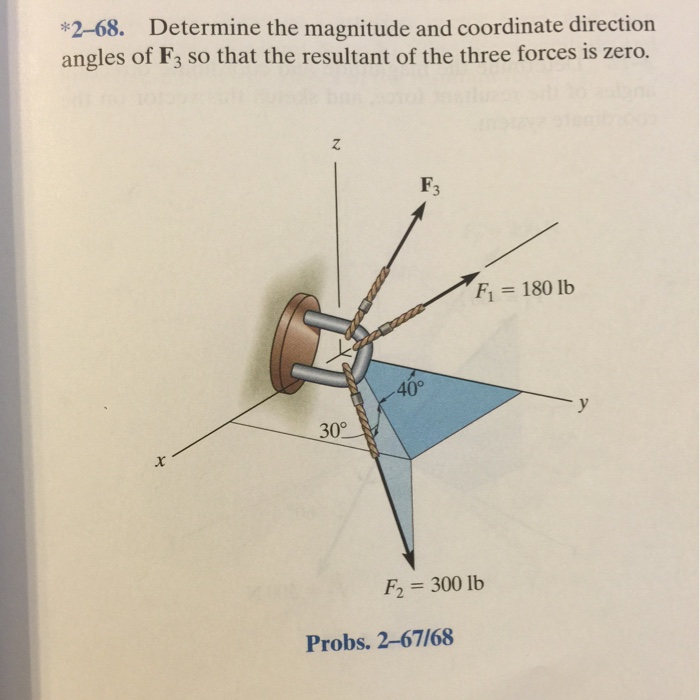 Solved Determine The Magnitude And Coordinate Direction