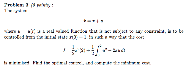 Solved Optimisation Theory Question: | Chegg.com