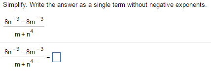 Solved Simplify. Write the answer as a single term without | Chegg.com
