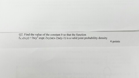 Solved Find the value of the constant b so that the function | Chegg.com