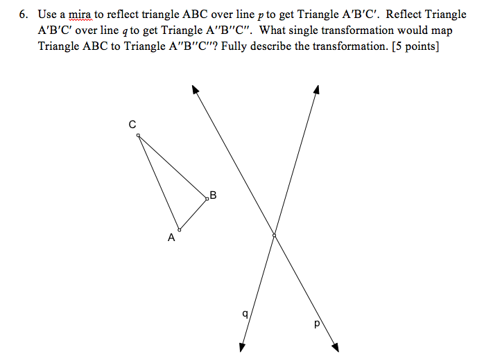 What single transformation would map Triangle ABC to | Chegg.com