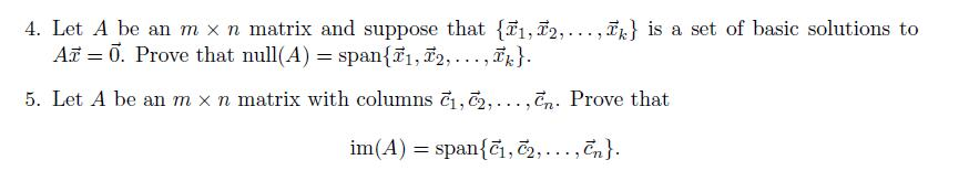 Solved Let A be an m times n matrix and suppose that {x | Chegg.com