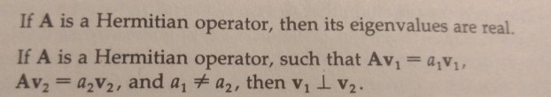 Solved If A is a Hermitian operator, then its eigenvalues | Chegg.com