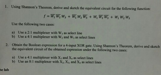 Solved 1. Using Shannon's Theorem, derive and sketch the | Chegg.com