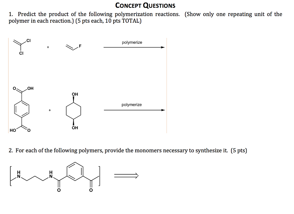 Solved CONCEPT QUESTIONS 1. Predict the product of the | Chegg.com