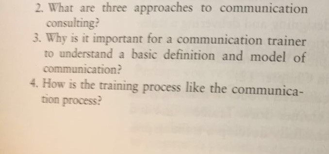 Solved 2. What are three approaches to communication | Chegg.com