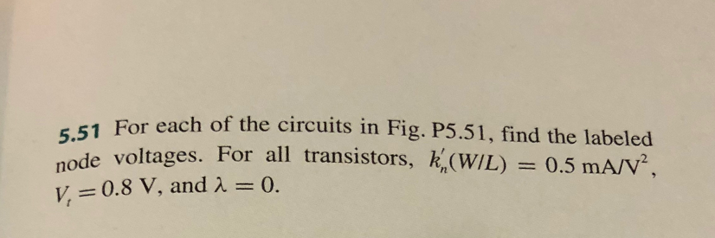 Solved each of the circuits in Fig. P5.51, find the labeled | Chegg.com