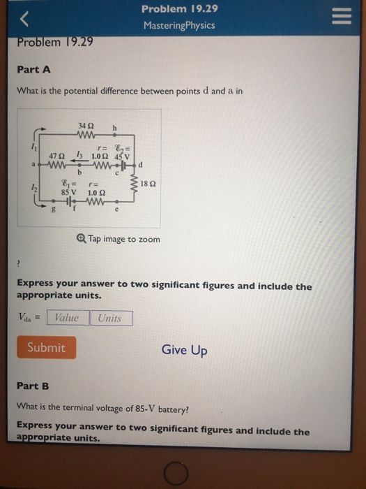 Solved What is the potential difference between points d and | Chegg.com