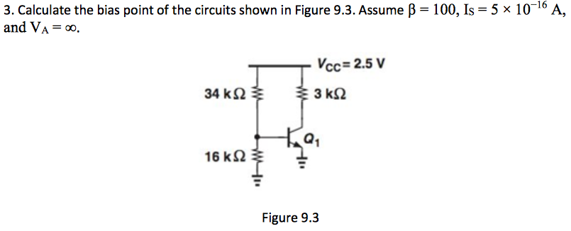 Solved Calculate the bias point of the circuits shown in | Chegg.com