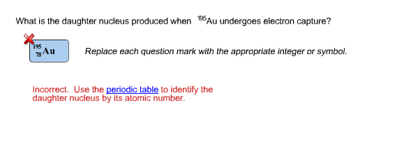 Solved What is the daughter nucleus produced when 195Au | Chegg.com