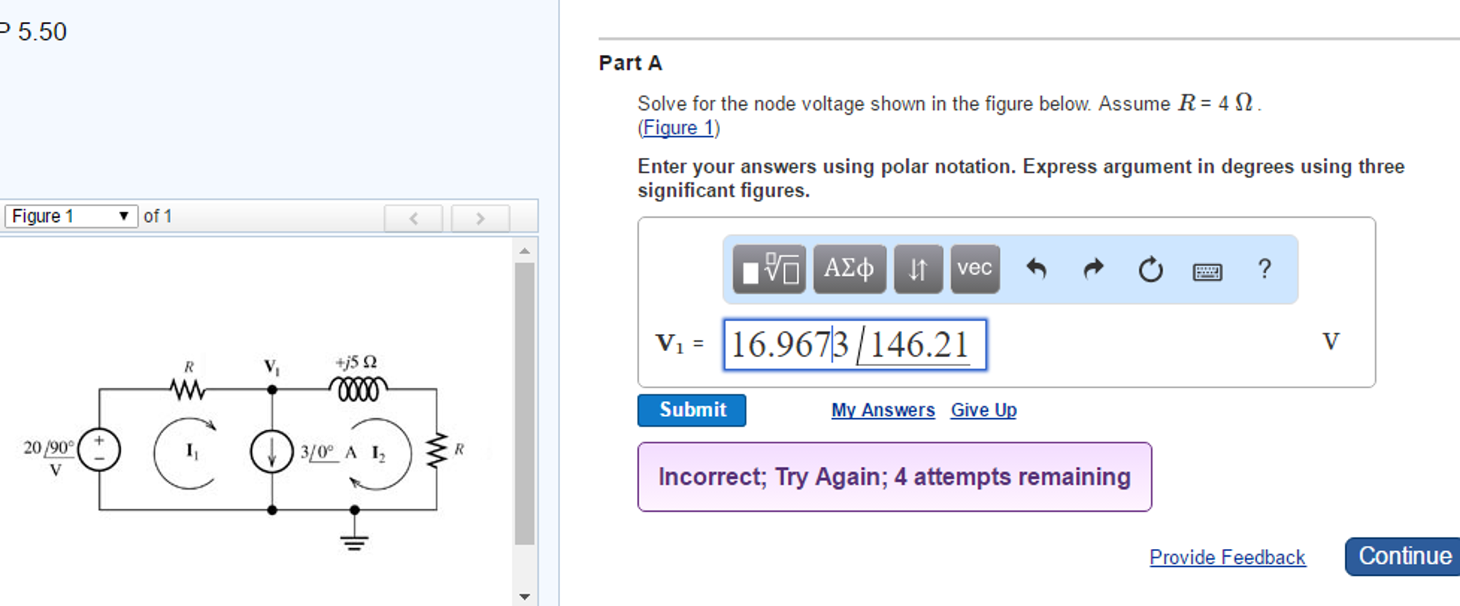 Solved Solve for the node voltage shown in the figure | Chegg.com