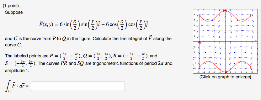 Solved Suppose F vector (x, y) = 6 sin (x/2) sin (y/2) i | Chegg.com