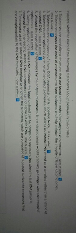 Solved Indicate whether each of the following statements | Chegg.com