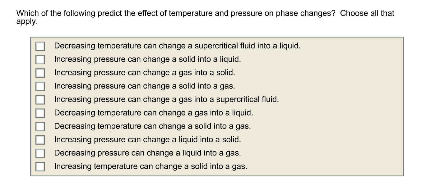Solved Which of the following predict the effect of | Chegg.com