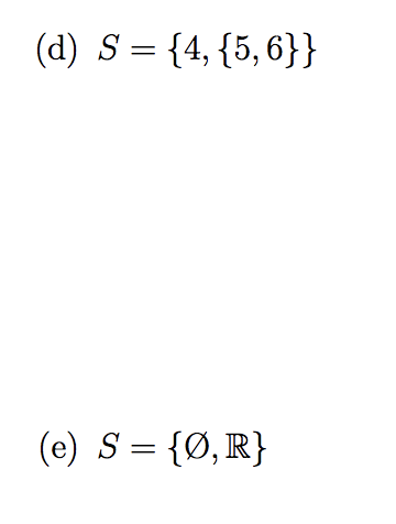 Solved In each case, find the power set P(S) of the given | Chegg.com