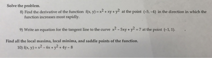 Solved Compute the gradient of the function at the given | Chegg.com