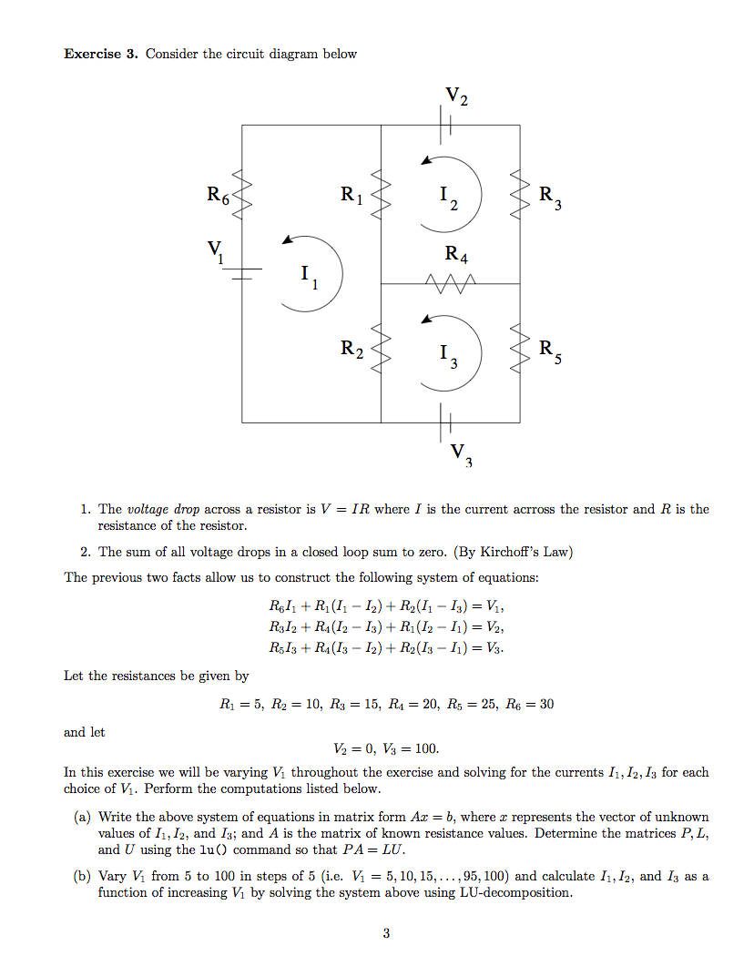 Solved Consider the circuit diagram below The voltage drop | Chegg.com