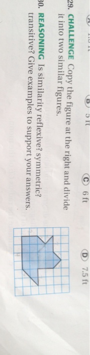 Solved 29. CHALLENGE Copy the figure at the right and divide | Chegg.com