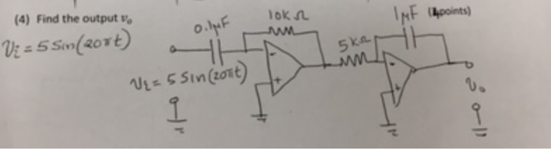 Solved Find the output v_0 | Chegg.com