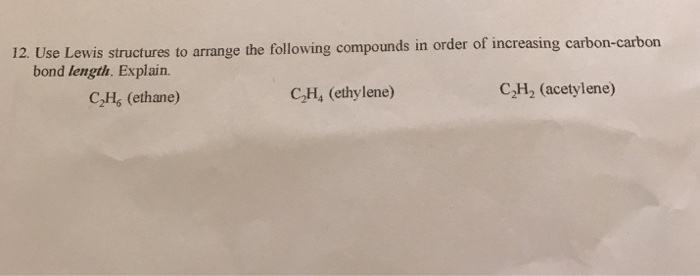 Solved Use Lewis structures to arrange the following | Chegg.com