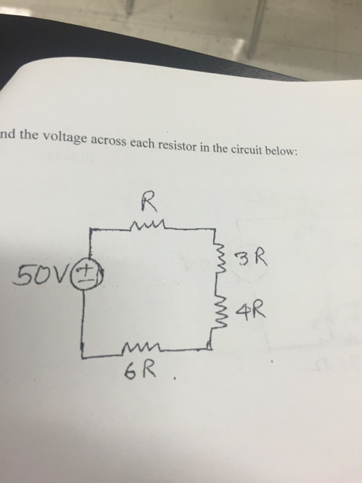 Solved the voltage across each resistor in the circuit | Chegg.com