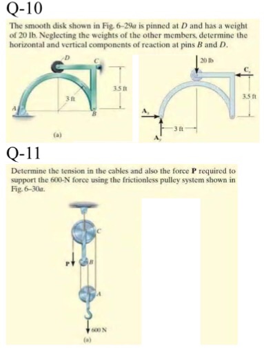 Solved The smooth disk shown in Fig. 6-29a is pinned at D | Chegg.com