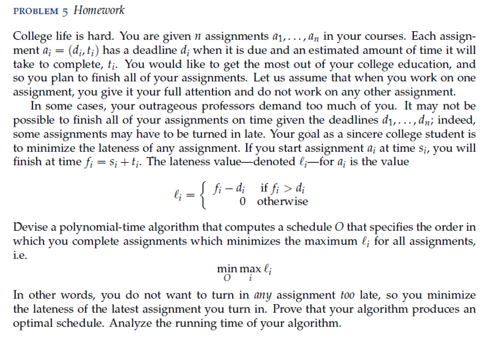 College Homework Example
