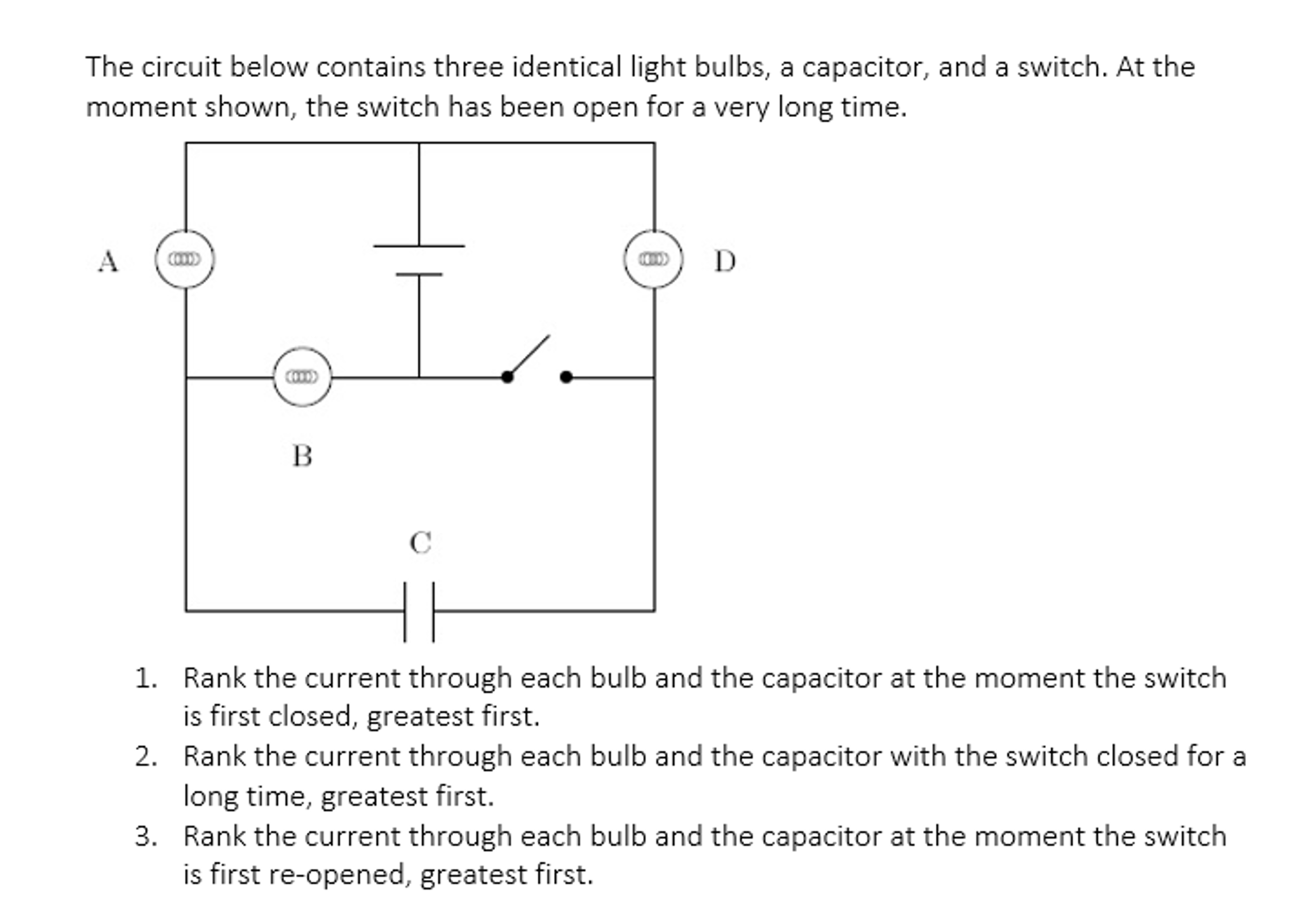 Solved The circuit below contains three identical light | Chegg.com