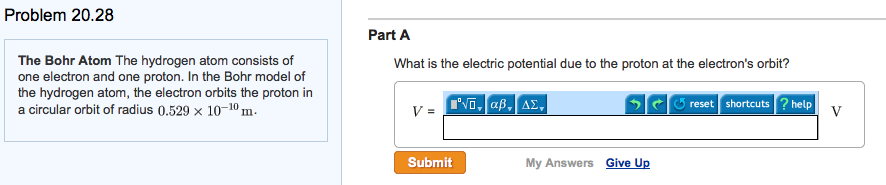 Solved The Bohr Atom The Hydrogen Atom Consists Of One