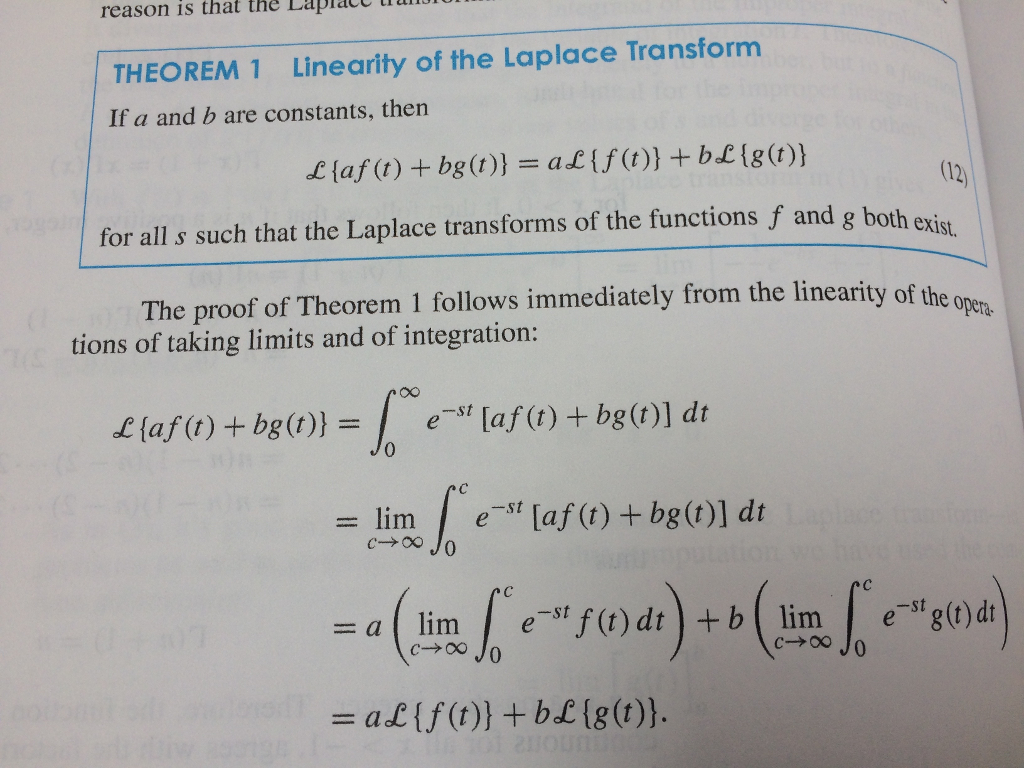 Solved If a and b are constants, then L(af (t) + bg (t)) = | Chegg.com