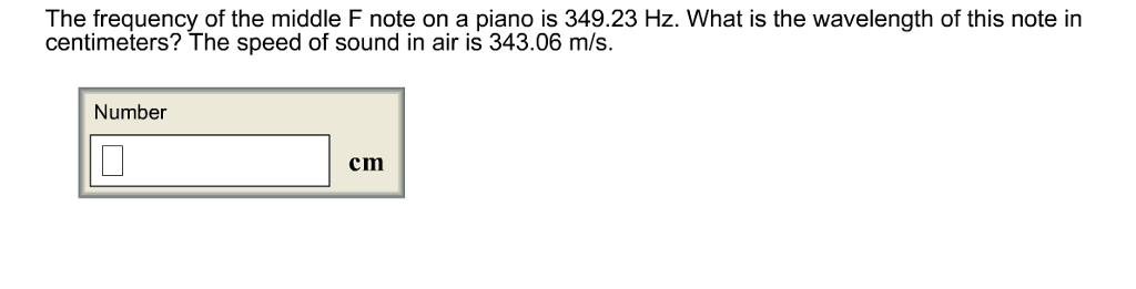 Solved The frequency of the middle F note on a piano is | Chegg.com