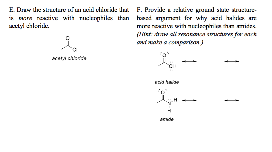 Solved Draw the structure of an acid chloride that is more | Chegg.com