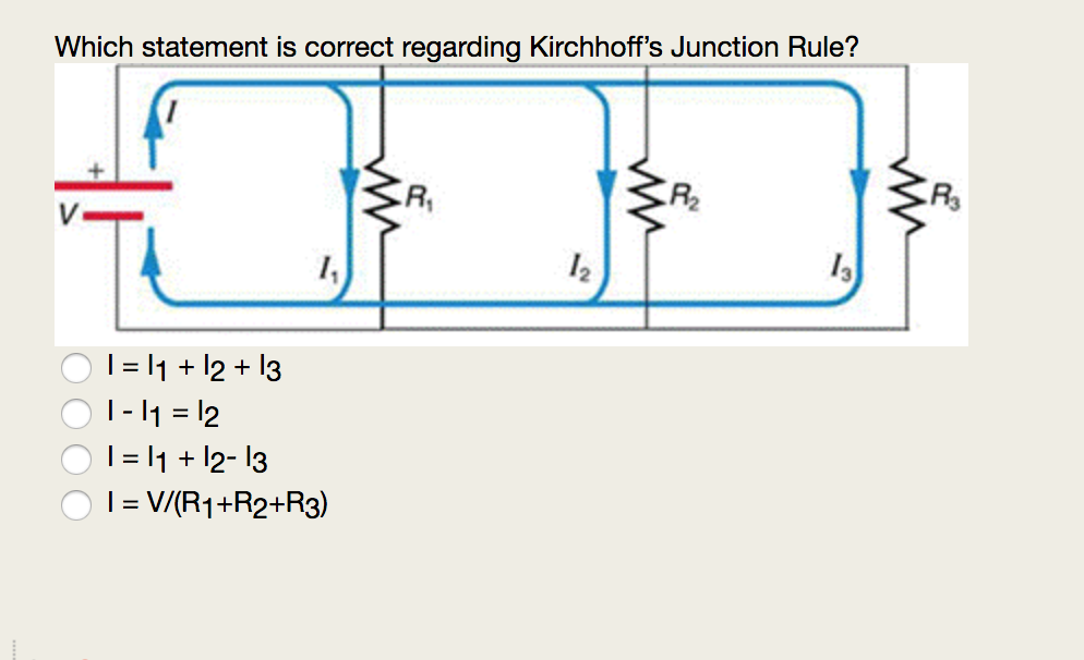 Solved Which Statement Is Correct Regarding Kirchhoffs
