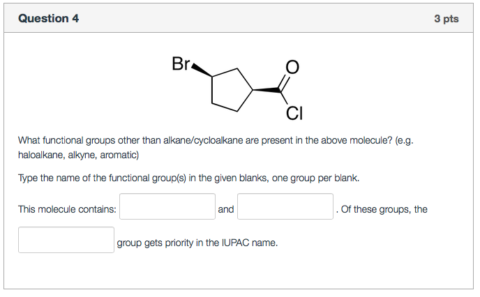 Solved What functional groups other than alkane/cycloalkane | Chegg.com