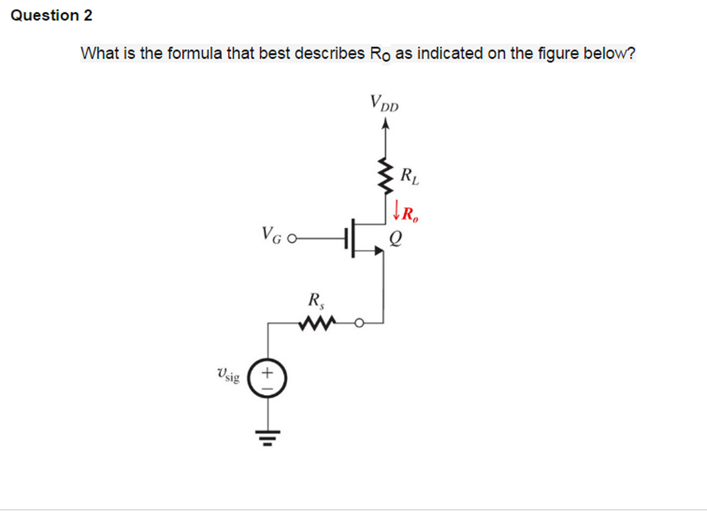 Solved What is the formula that best describes R_o as | Chegg.com