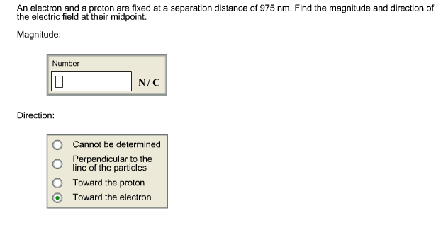 Solved An electron and a proton are fixed at a separation | Chegg.com