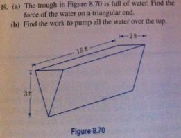 Solved The trough in Figure 8.70 is full of water. Find the | Chegg.com