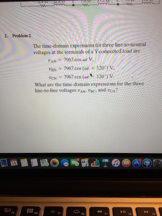 Solved The time-domain expressions for three line-to-neutral | Chegg.com