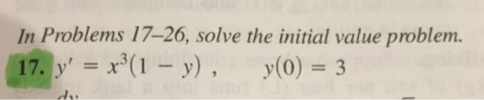 Solved The Problems 17 26 Solve The Initial Value Problem 3623