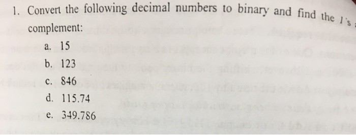 Solved Microprocessors Basics:Convert the following decimal | Chegg.com