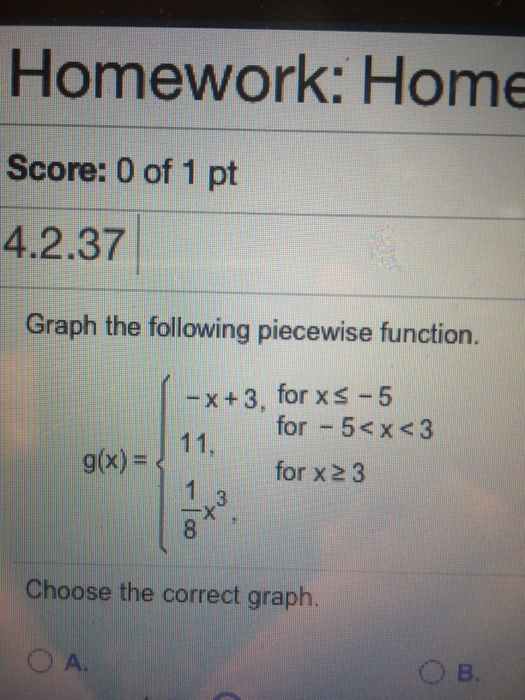 Solved Graph the following piecewise function. {-X + 3,for x | Chegg.com