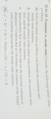 Solved Transient vs. steady-state Consider the following | Chegg.com