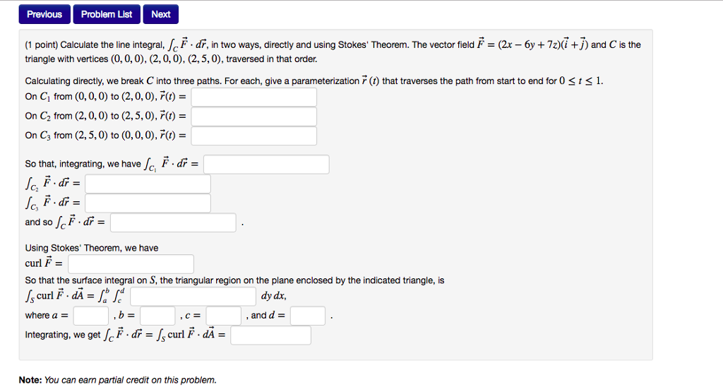 Solved Calculate the line integral, integral_C F middot dr, | Chegg.com