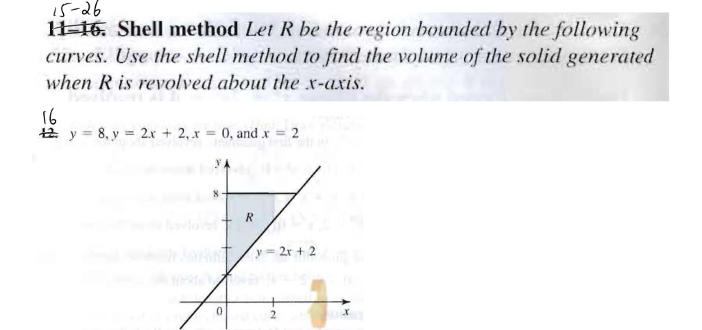 Solved Shell method Let R be the region bounded by the | Chegg.com Solved Shell method Let R be the region bounded by the | Chegg.com