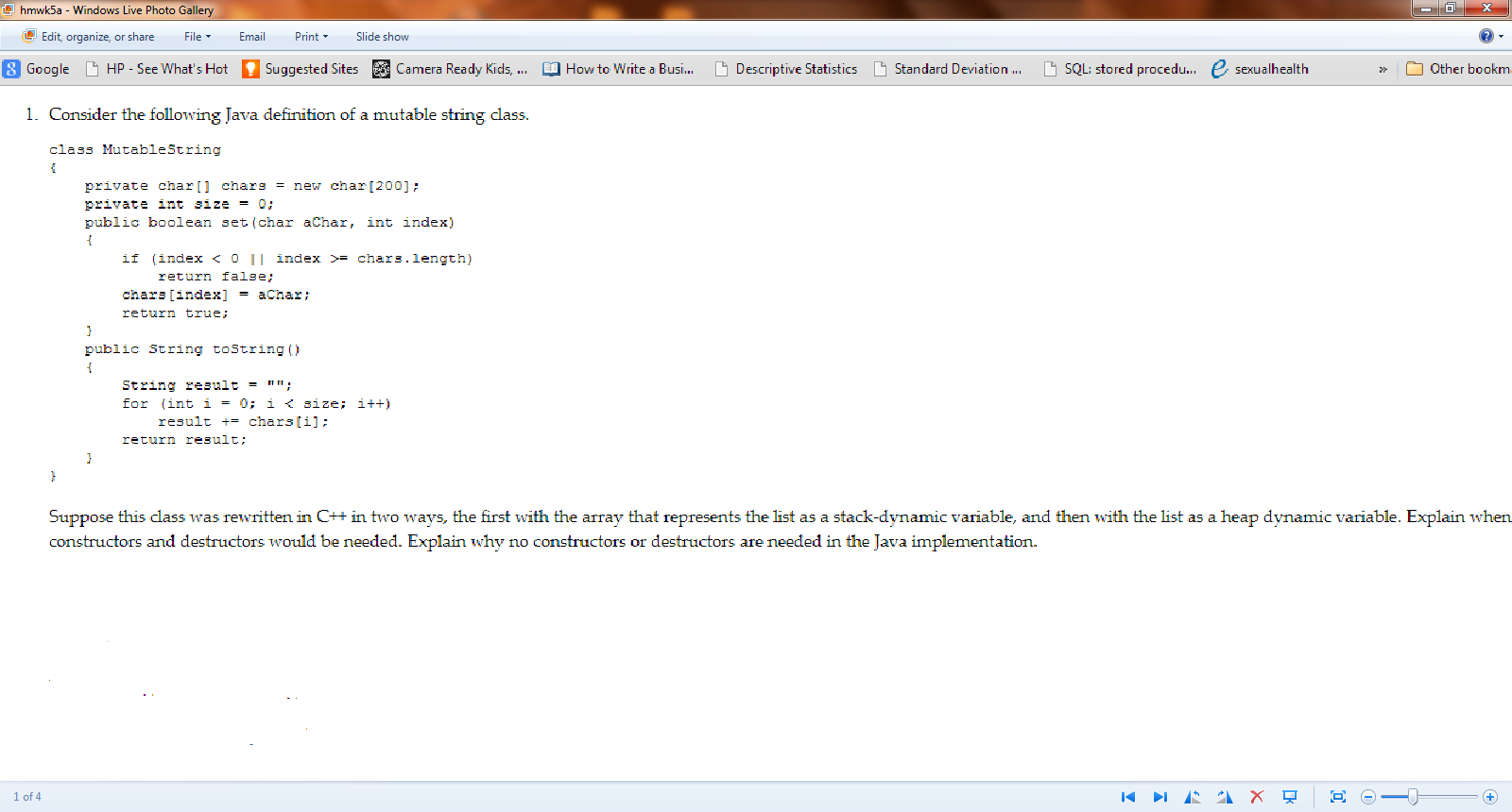 Solved Consider the following Java definition of a mutable | Chegg.com Solved Consider the following Java definition of a mutable | Chegg.com