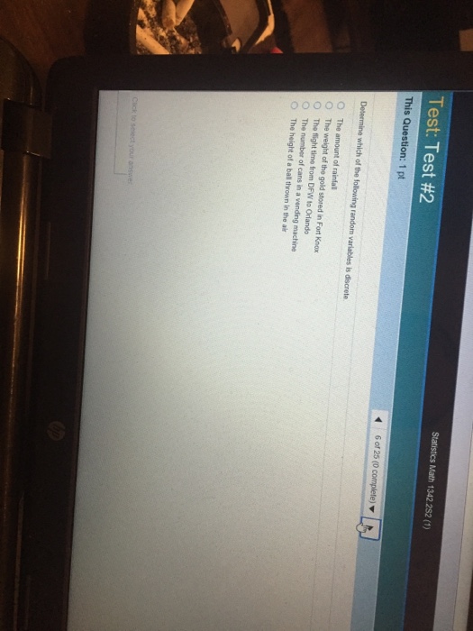 Solved Determine which of the following random variables is | Chegg.com