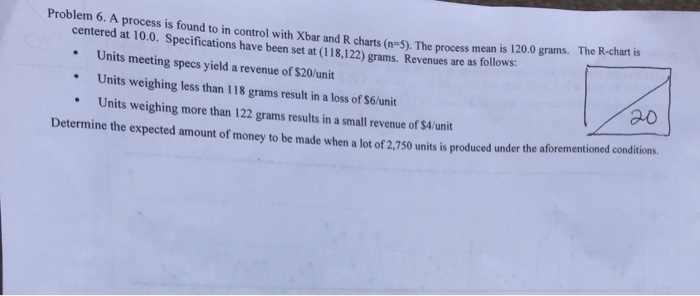 Solved Problem is found control with xbar and R charts (n | Chegg.com