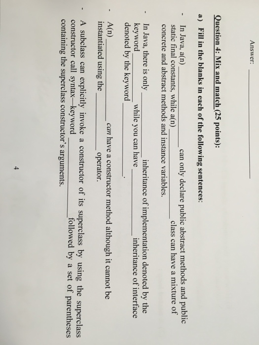 Solved In Java. a(n) can only declare public abstract | Chegg.com